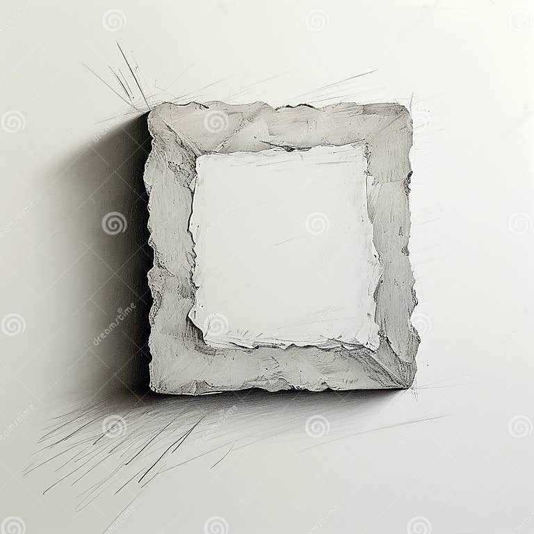 A Striking Illustration of a Textured Frame Casting a Shadow on a ...