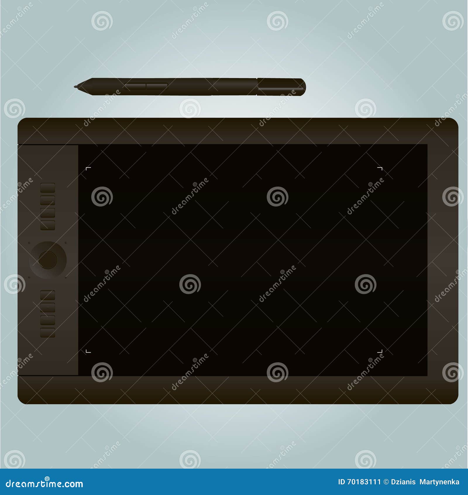 Realistic drawing tablet stock vector. Illustration of realistic - 70183111
