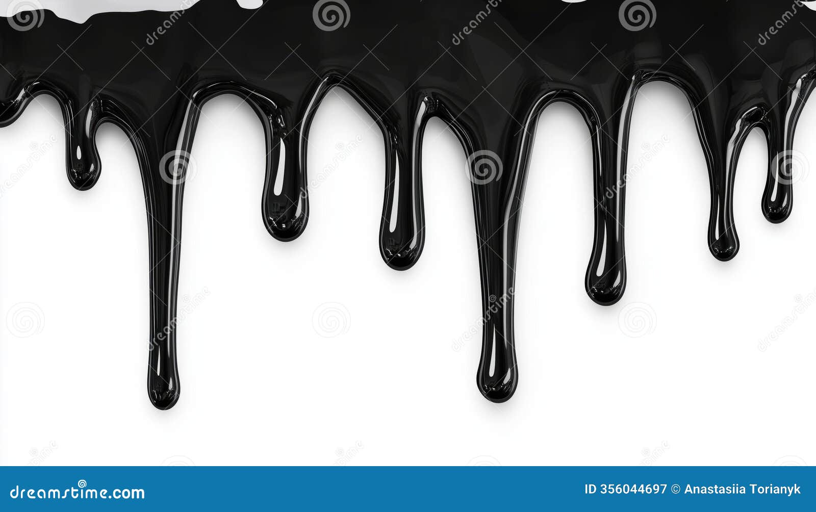 Realistic Dripping Black Liquid Pattern Stock Illustration ...