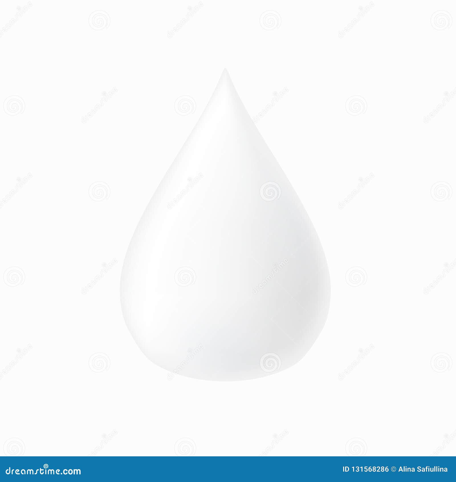 Realistic Drop of Fresh Milk Stock Vector - Illustration of dessert ...