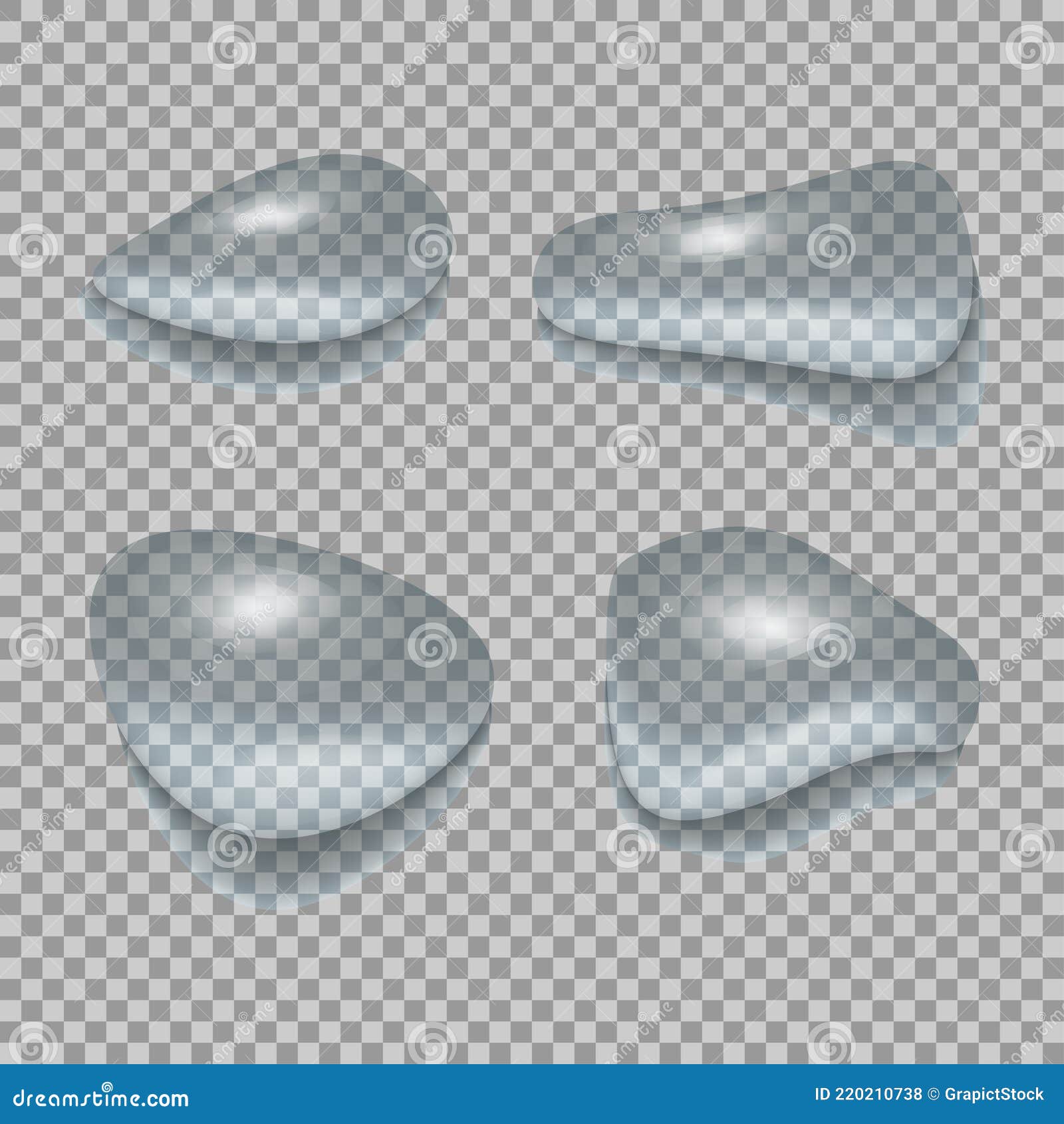 Realistic Drop Water Illustration Template Stock Vector - Illustration ...