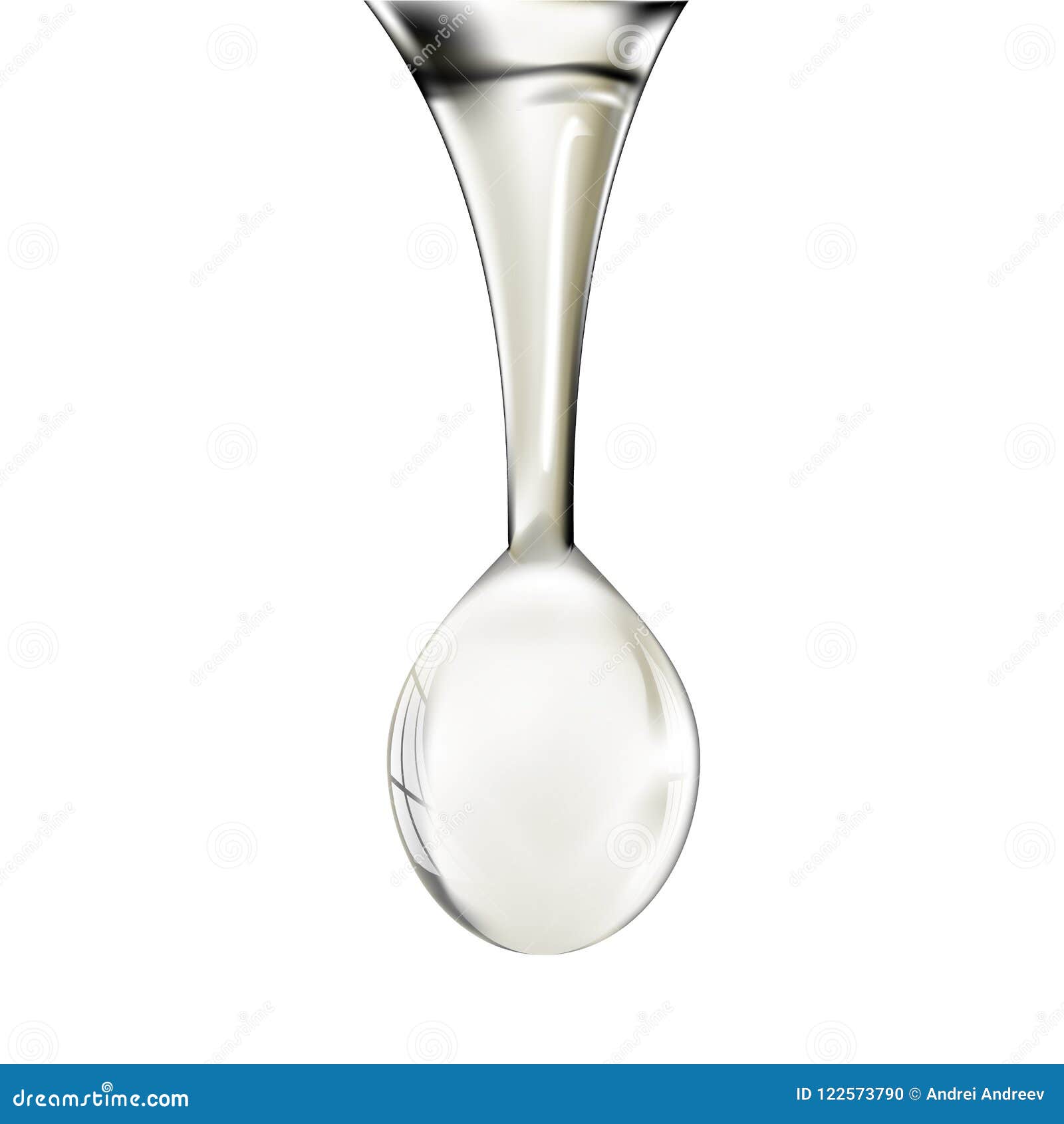 Realistic Drop on White Background. Stock Vector - Illustration of ...