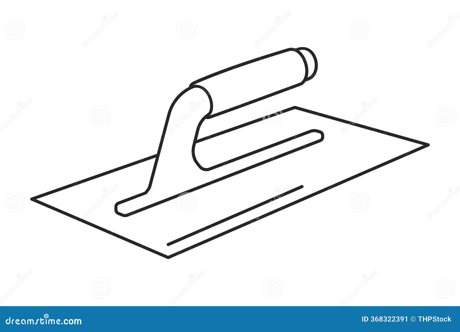 Realistic Drywall Trowel Plastering Silhouette Icon Vector Illustration ...