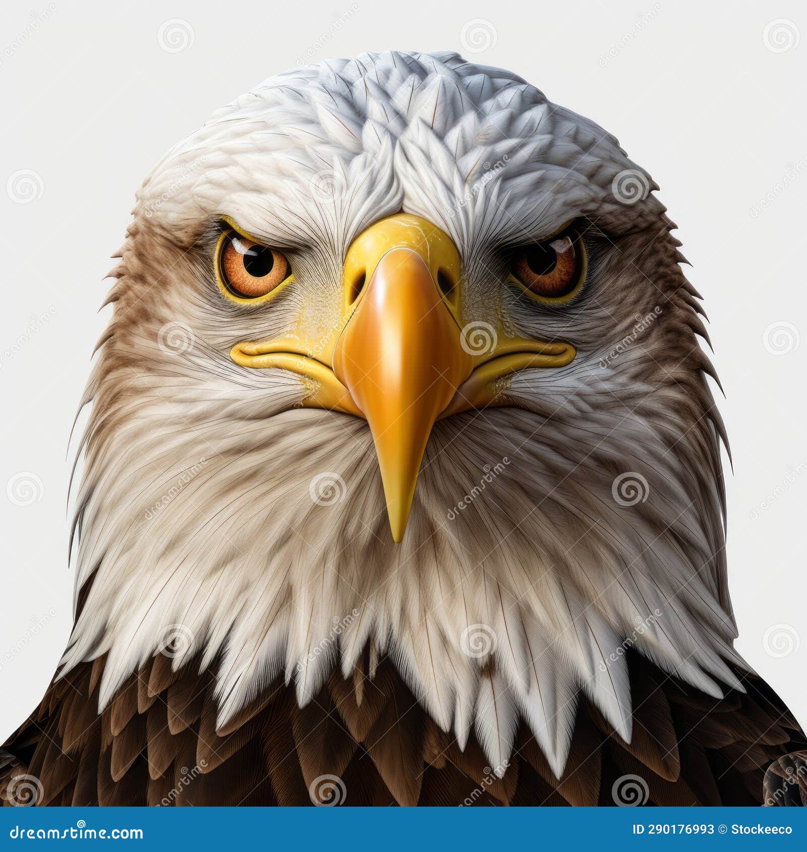 Realistic Eagle Head Desktop Image: Hyper-detailed and Simplified ...
