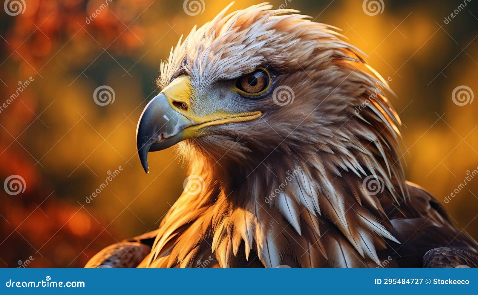Realistic Eagle Portrait: Autumn Day on Google Play Stock Image - Image ...