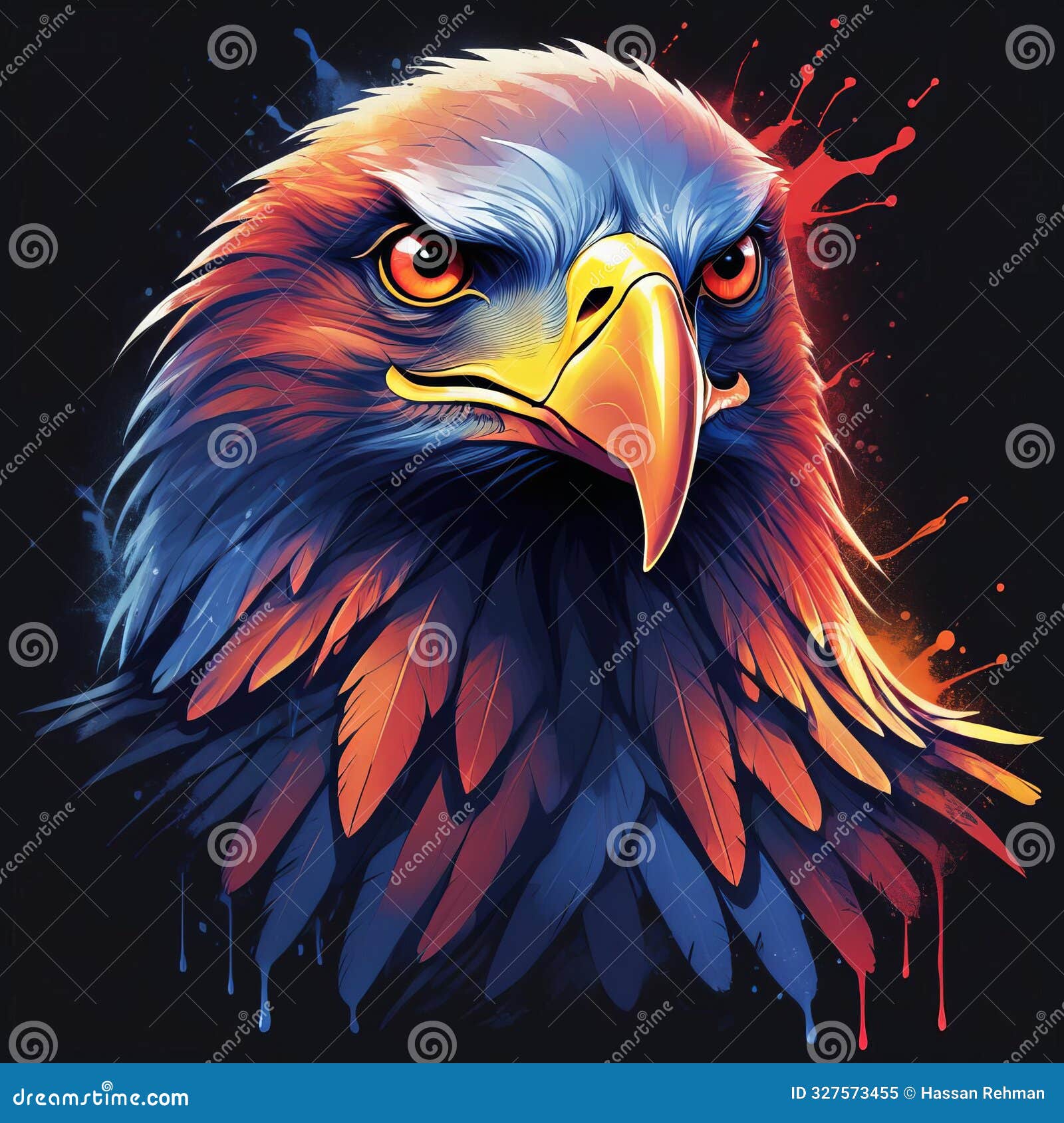 Realistic Eagle Render With Beeple Style And Rtx On Royalty-Free Stock ...