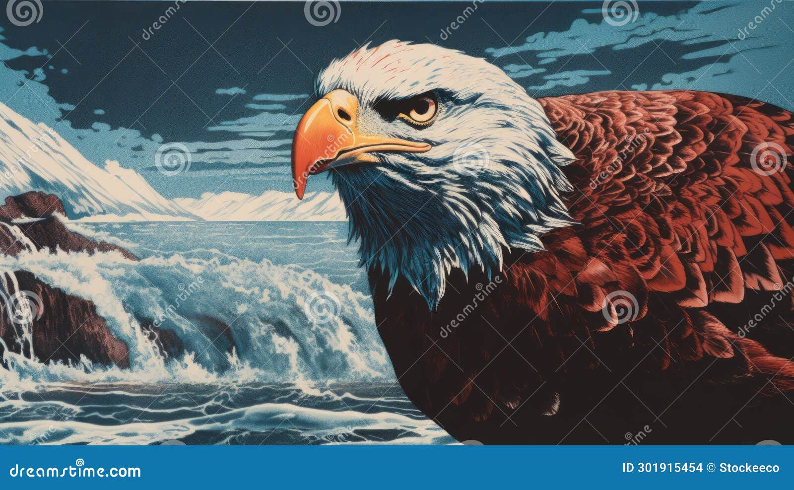 Realistic Eagle Character With Expressive Eyes For Animated Series ...