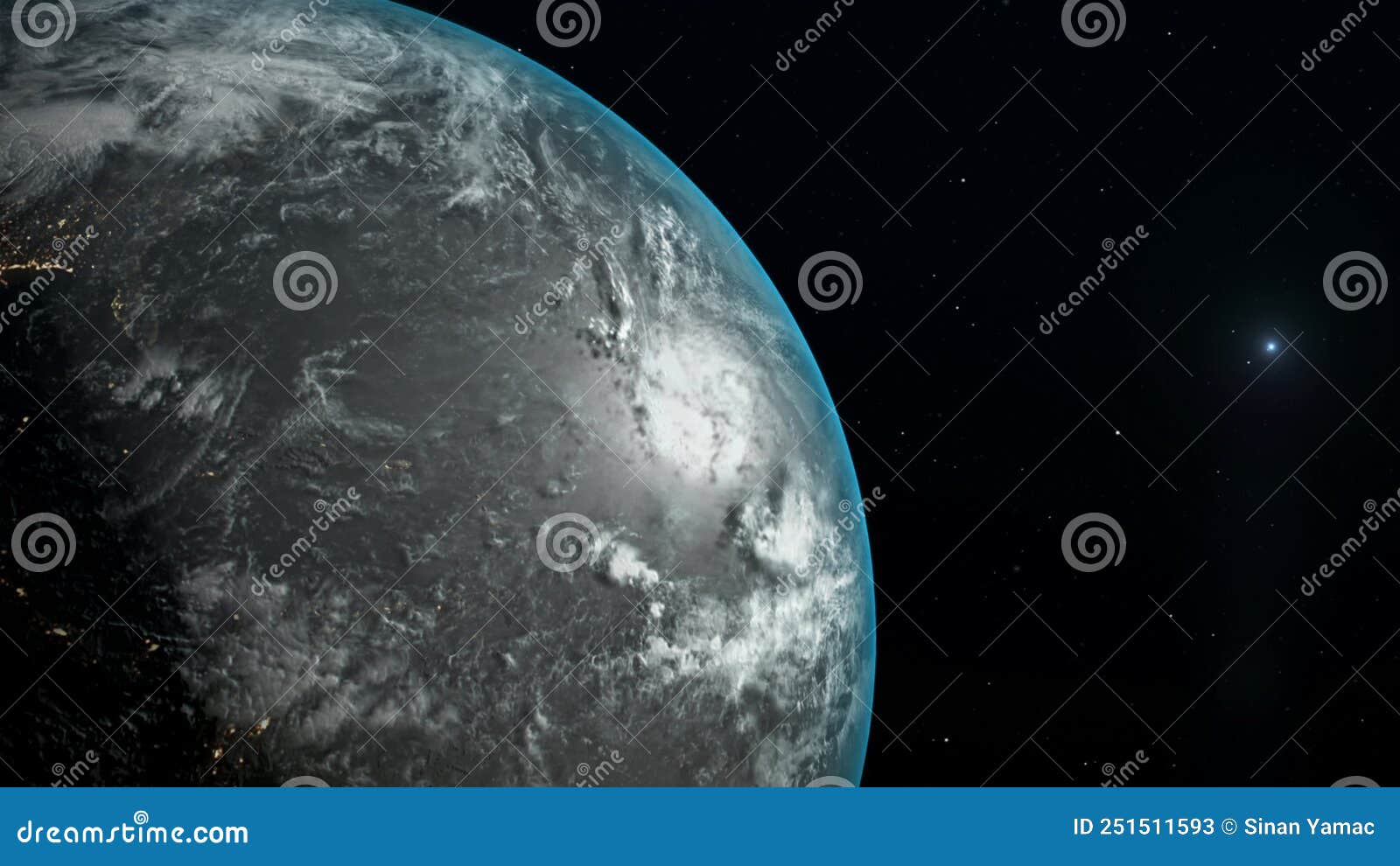 Realistic Eart and Space Animation Stock Video - Video of 3840x2160 ...