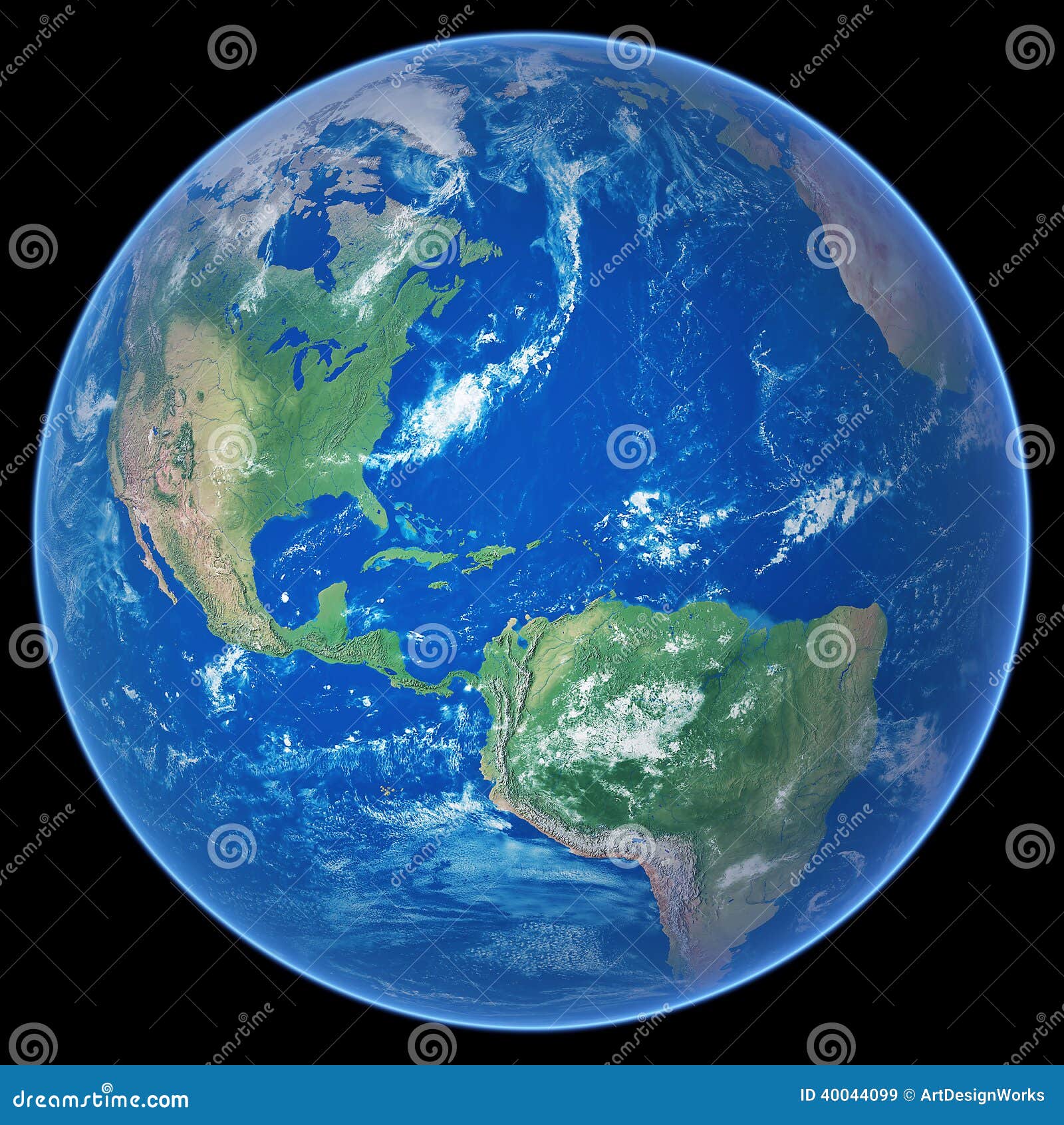 Planet Earth Beautiful Hyperrealistic Render With Atmosphere Royalty ...