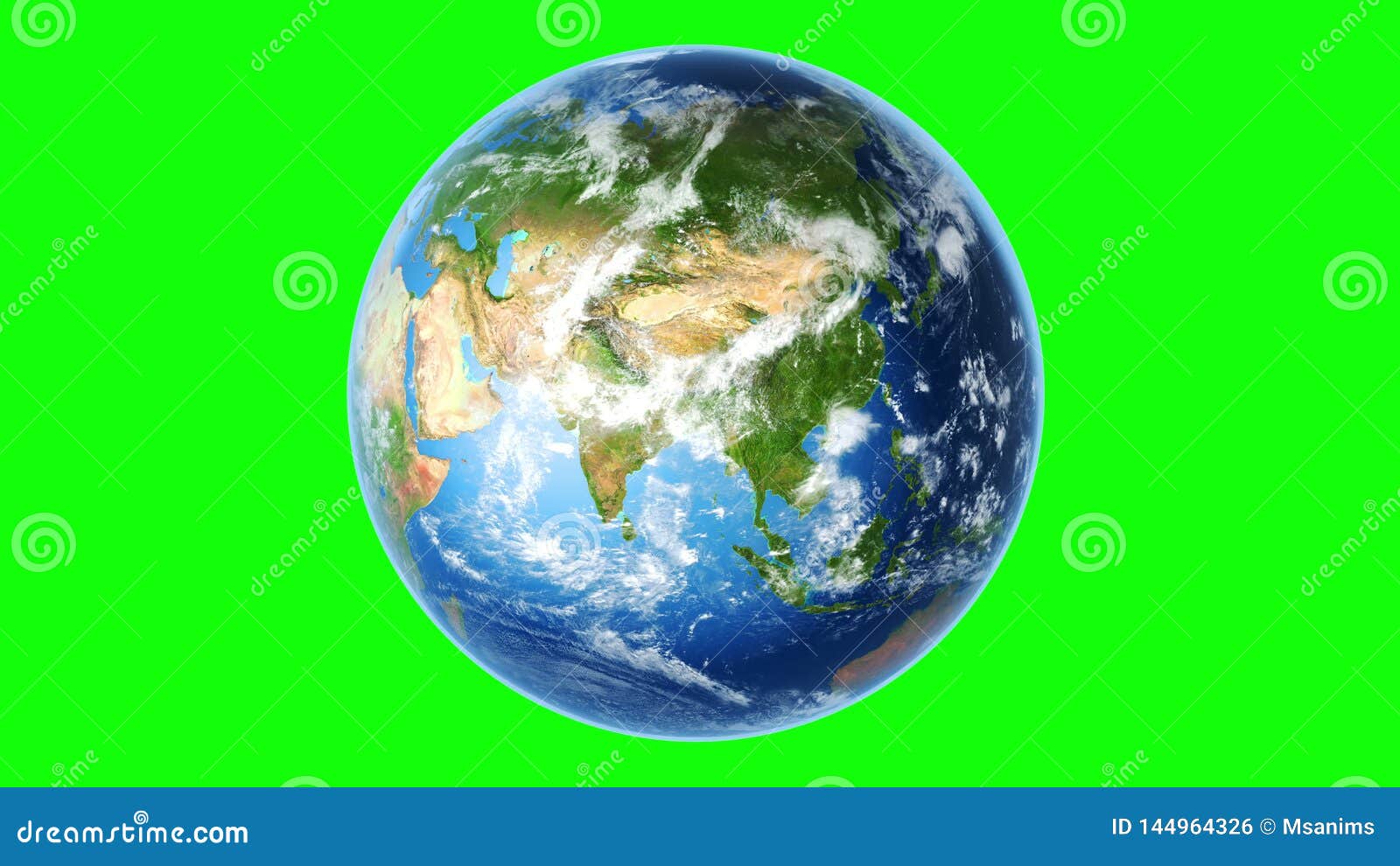 Realistic Earth Rotating Loop on Greenscreen 4K Stock Footage - Video ...