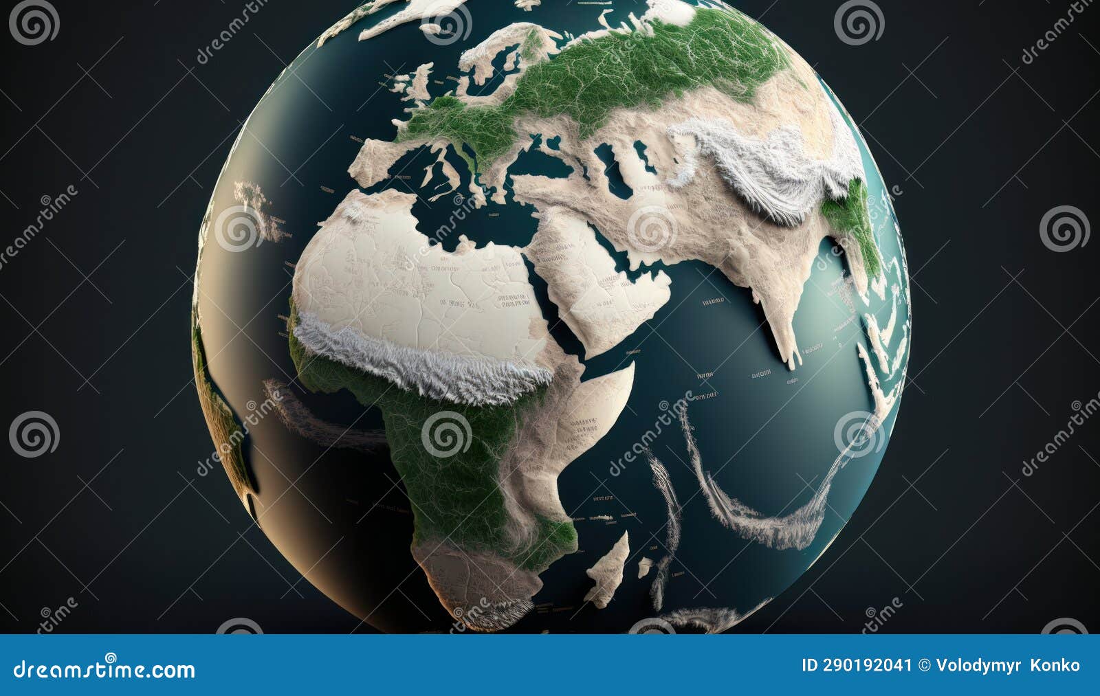 The Realistic Earth Surface and World Map are Seen in this Picture of ...