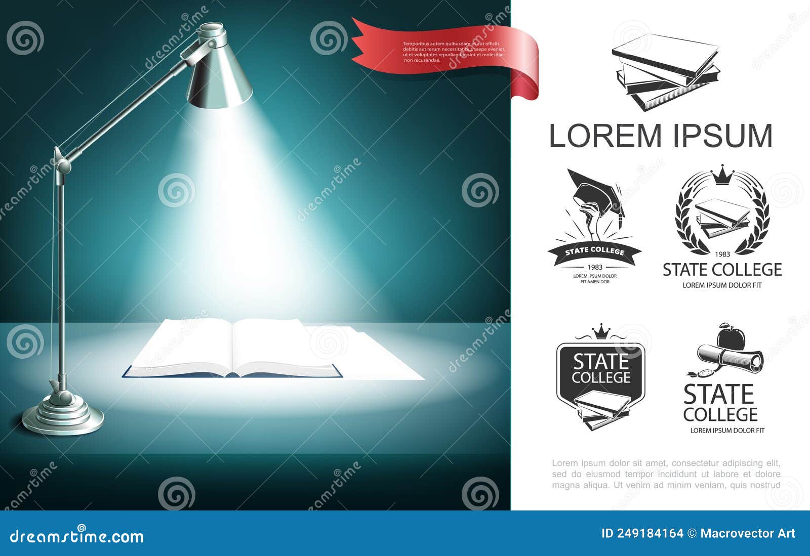 Realistic Education and Learning Concept Stock Vector - Illustration of ...
