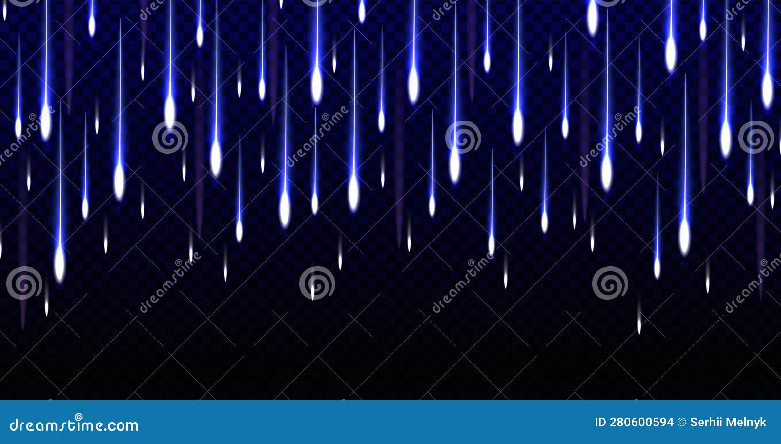 Realistic Effect of Meteor Rain Stock Vector - Illustration of universe ...