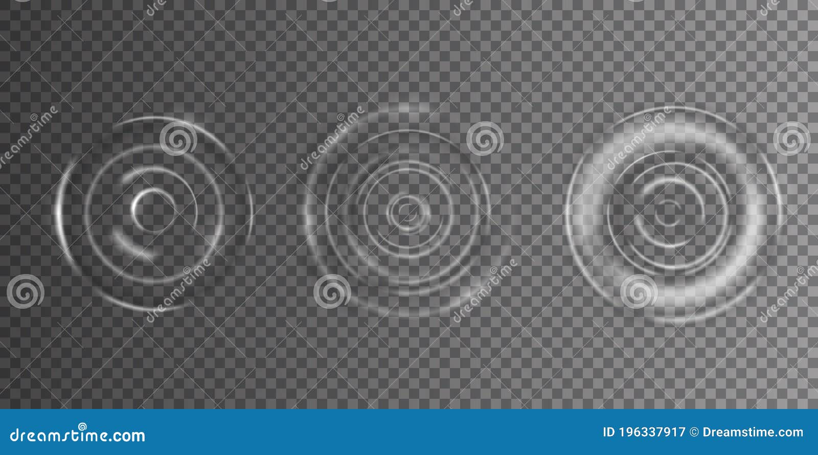 Ripple water realistic stock vector. Illustration of raindrop - 196337917