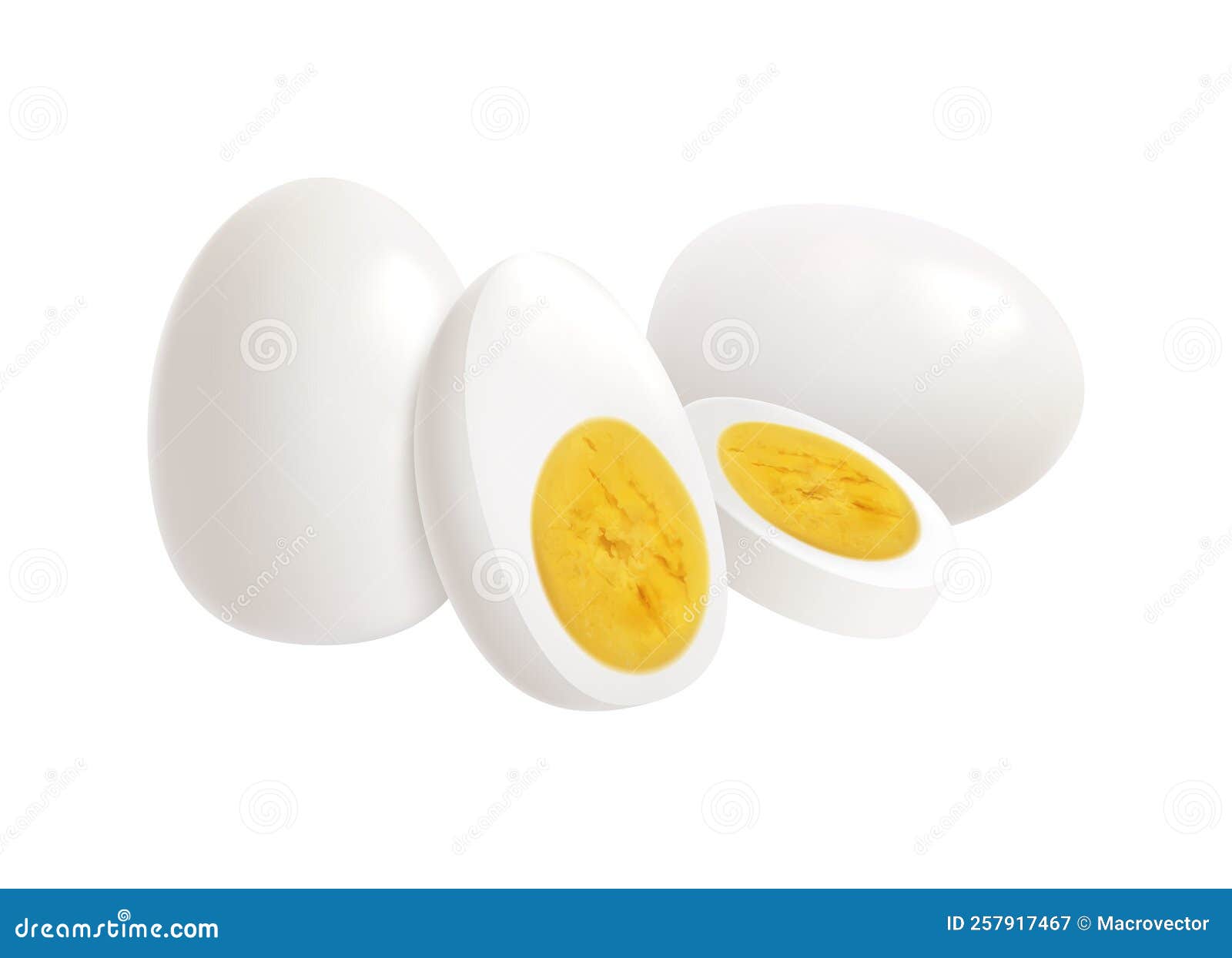 Boiled Or Uncooked Eggs In Shell At Bowl Top View Vector Illustration ...