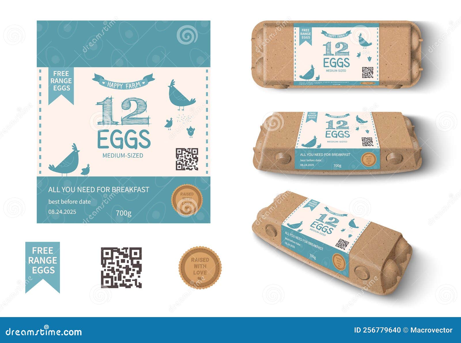 Realistic Eggs Package Mockup Stock Vector - Illustration of goods ...