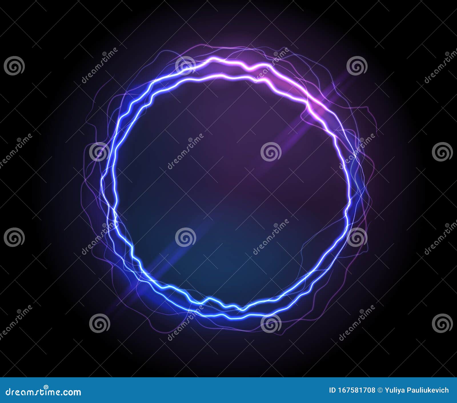 Realistic Electric Circle or Abstract Plasma Round Stock Vector ...