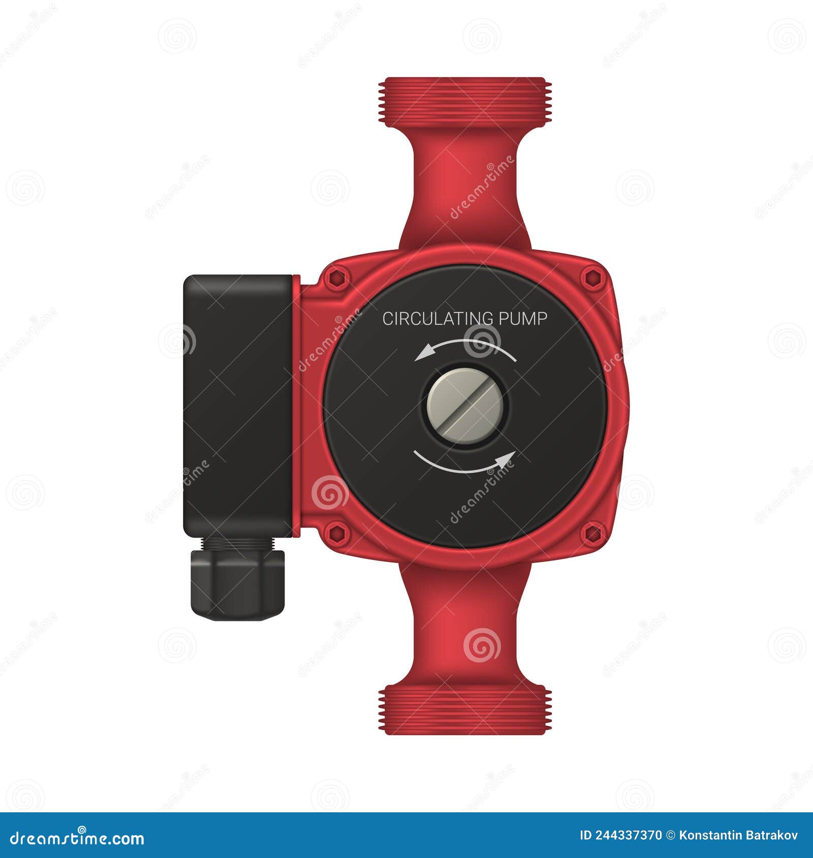 Circulation Pump. Realistic Cartoon Style. Illustrations For The Online ...