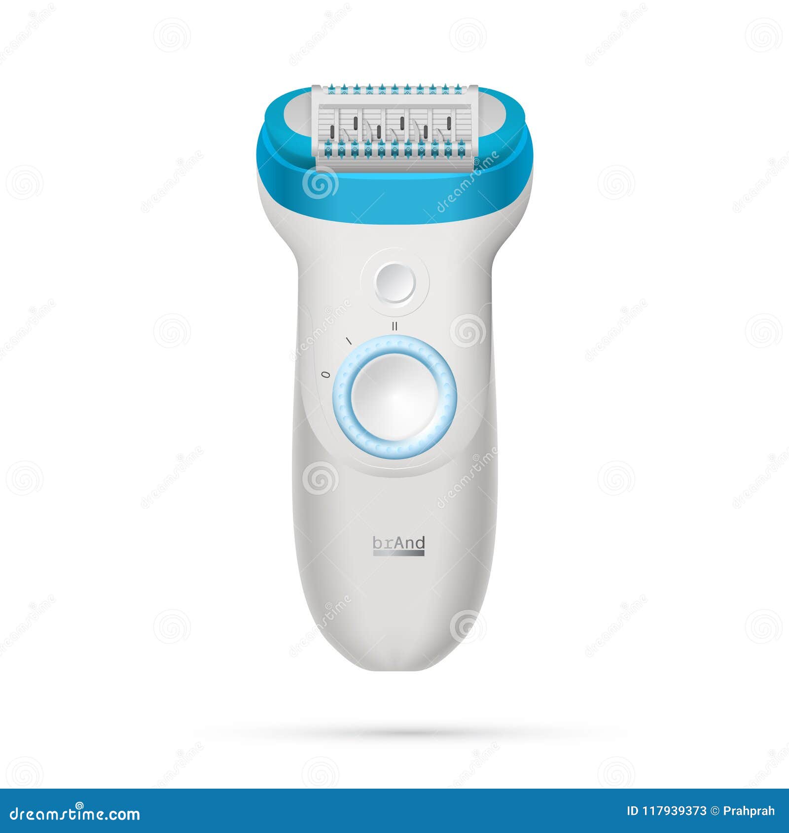 Realistic Electric Epilator on White Background Stock Vector ...
