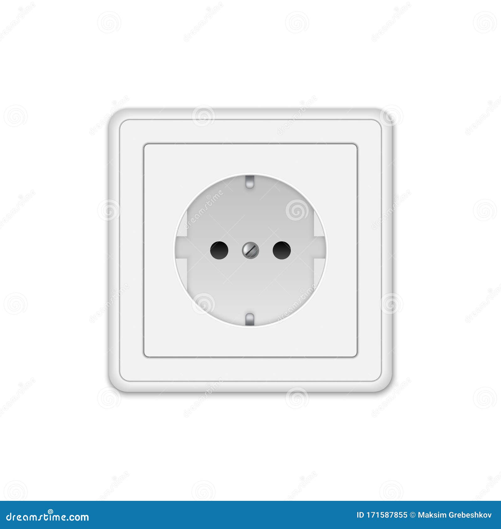 Realistic electric socket stock image. Image of electrical - 171587855