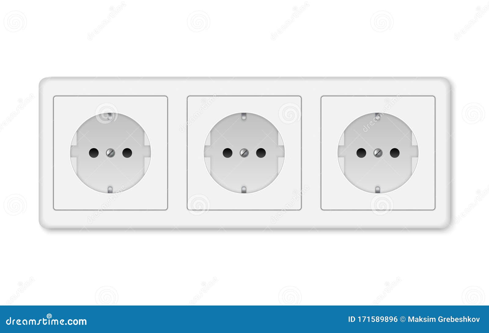 Realistic electric socket stock illustration. Illustration of connector ...