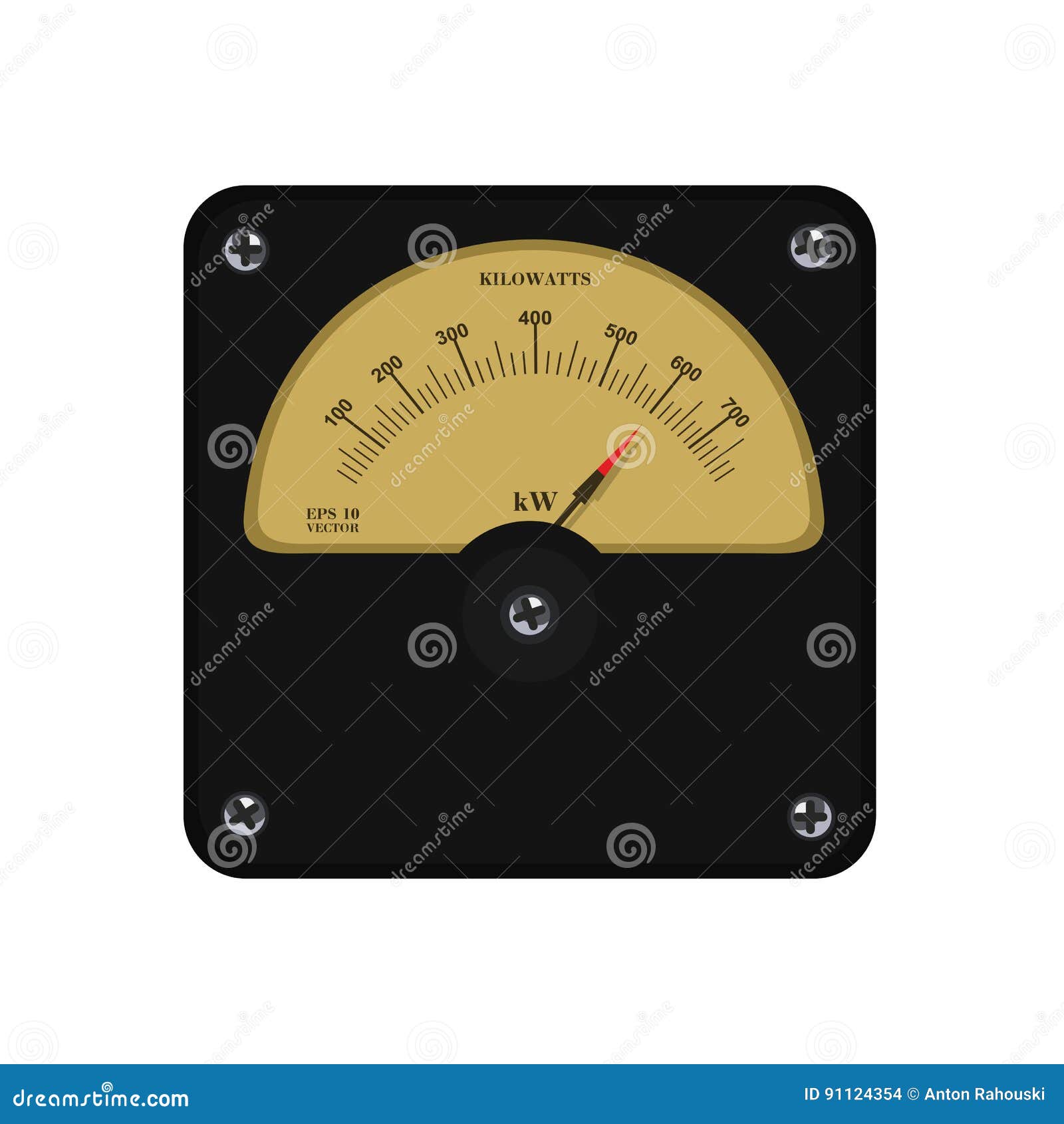 Realistic Electronic Analog VU Signal Meter Stock Illustration ...