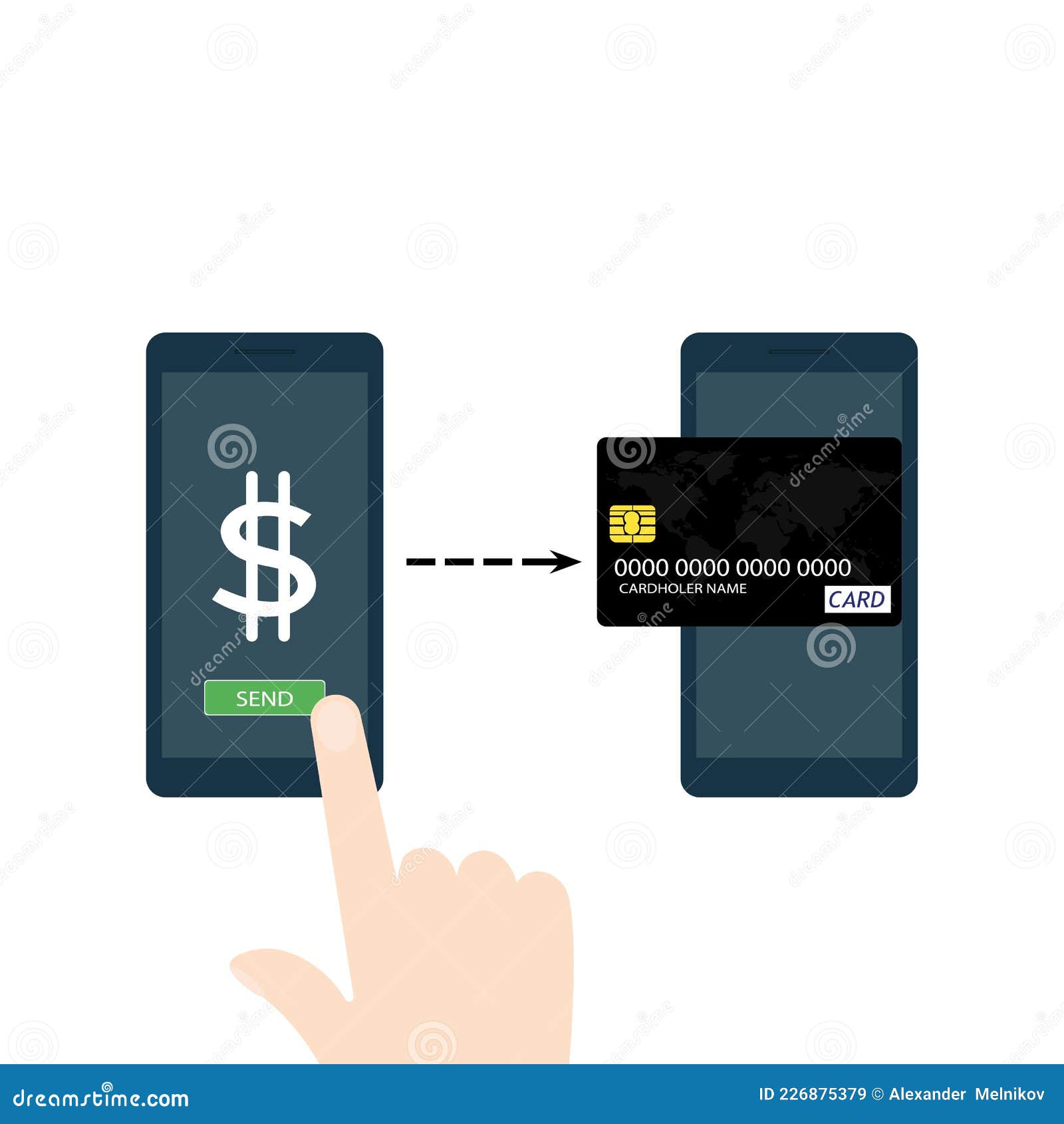 Realistic Electronic Money Transfer Icon. Vector Illustration Eps 10 ...