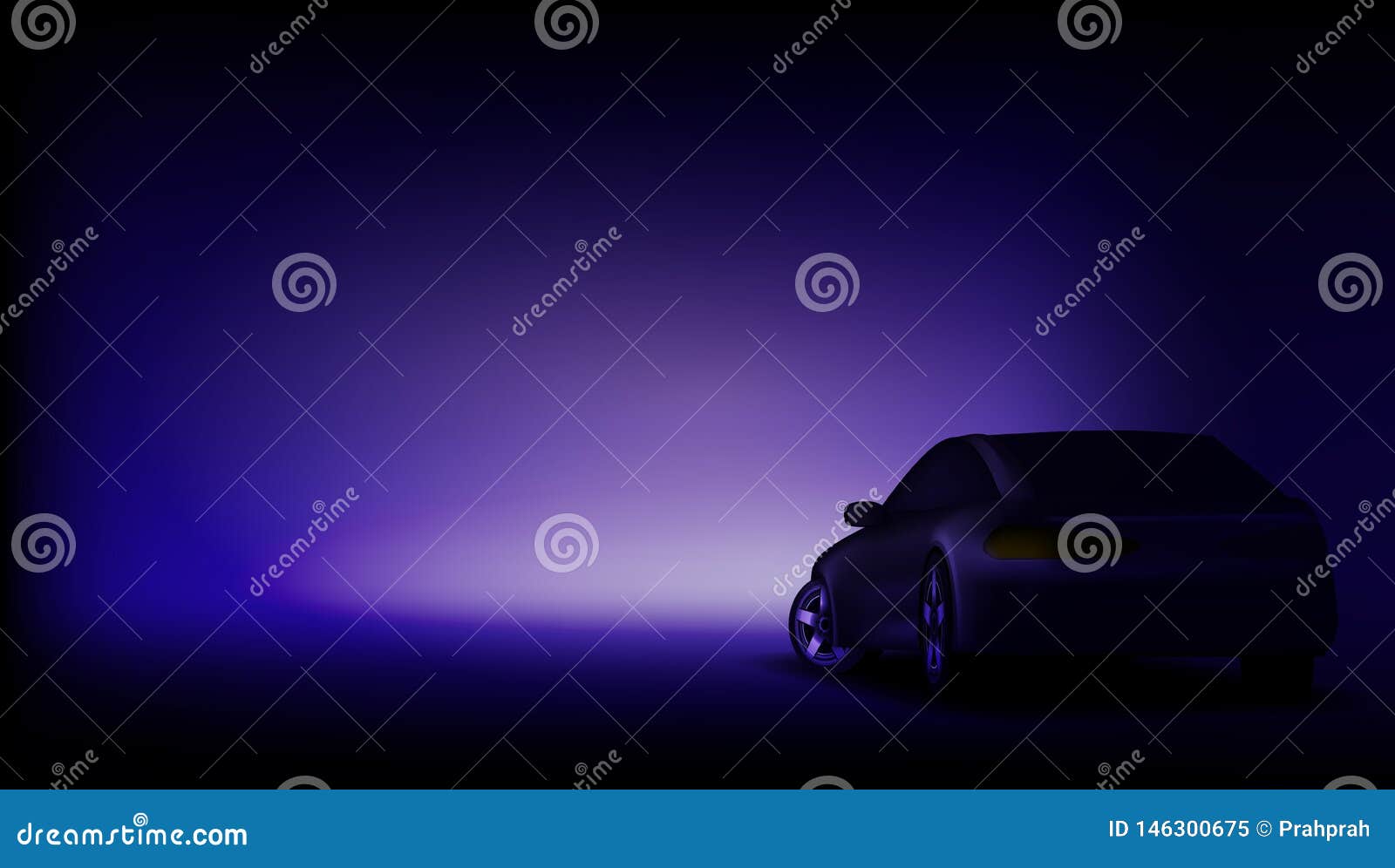 Realistic Elegant Dark Luxury Car Banner Template Stock Illustration ...