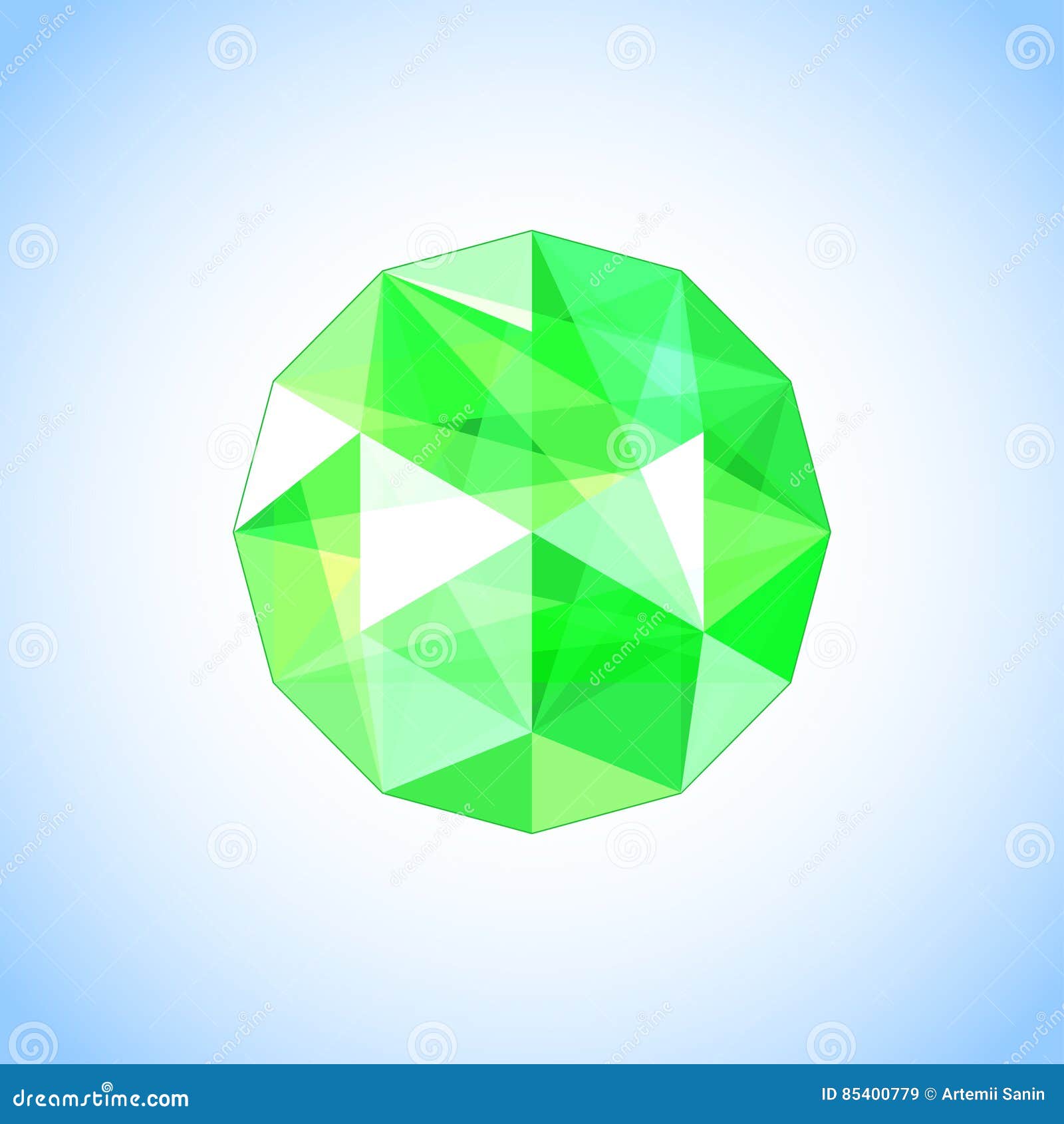 Realistic Emerald Jewel Shaped. Gem. Vector Illustration. Stock Vector ...