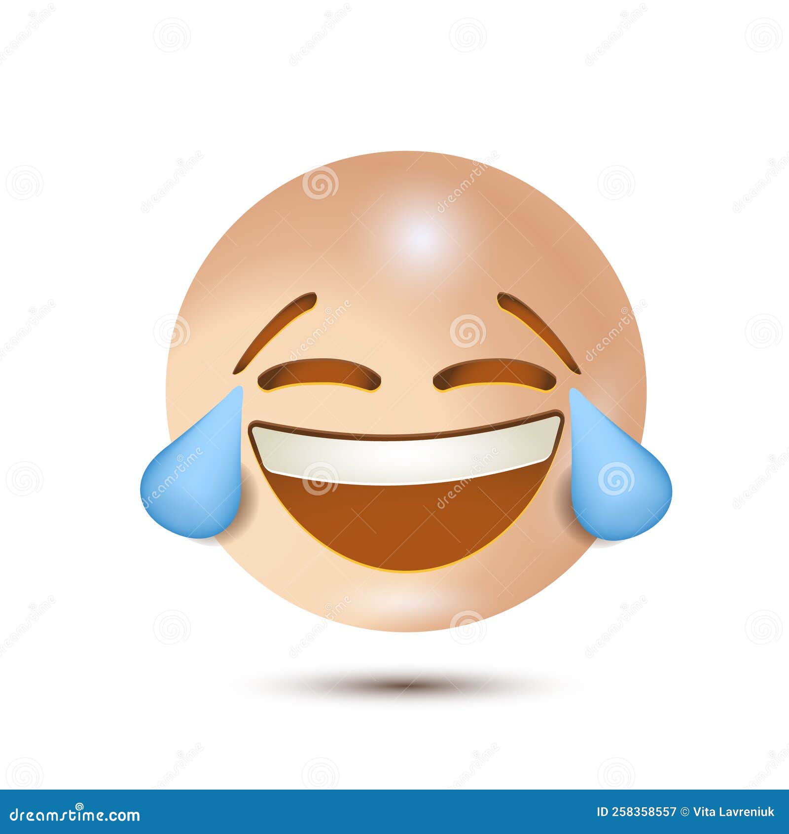 Realistic Emoticon Isolated In White Background Vector Emoji Stock Vector Illustration Of