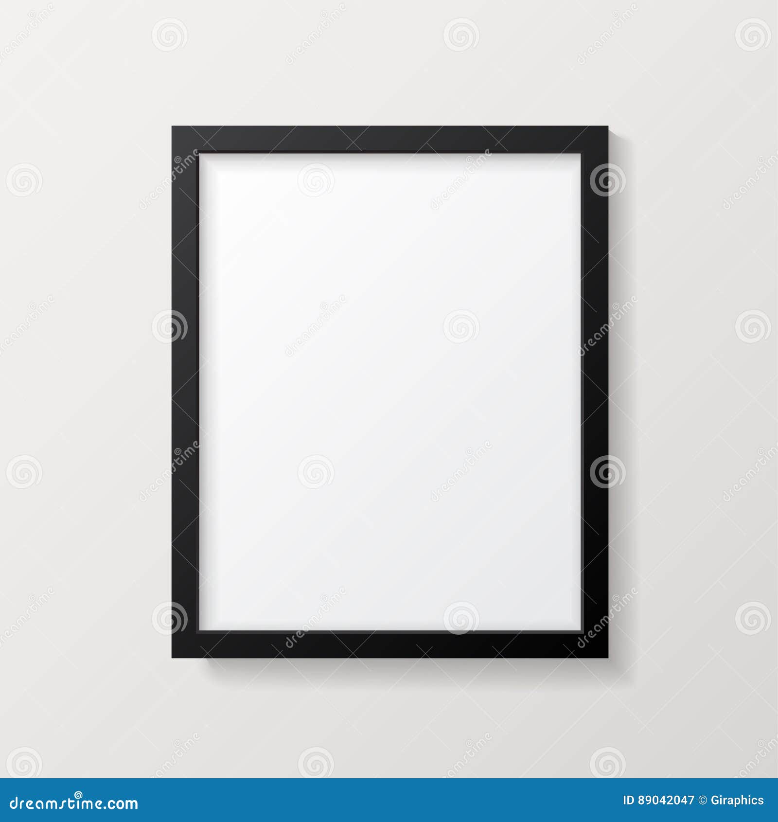 3D Black Empty Box Frame Isolated On White Background, Clipping Stock ...