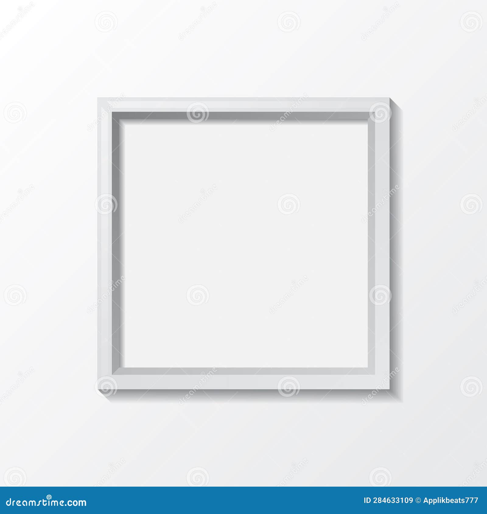 Realistic Empty Frame on Light Background, Border for Your Creative Project, Vector Design ...