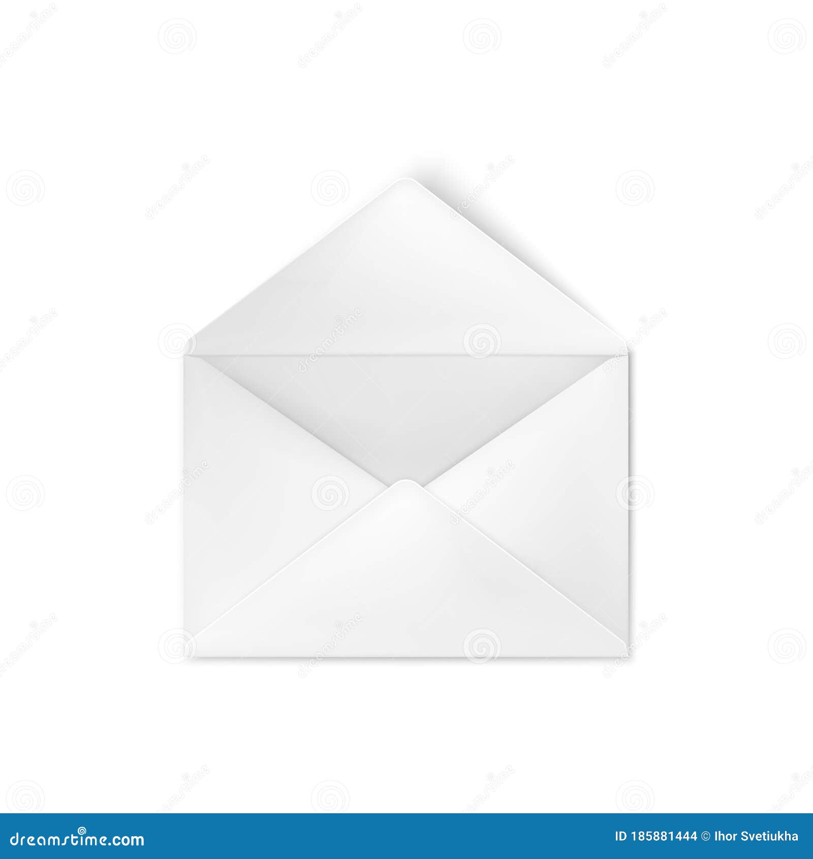 Realistic Empty Open White Envelope. Vector Illustration Stock Vector ...