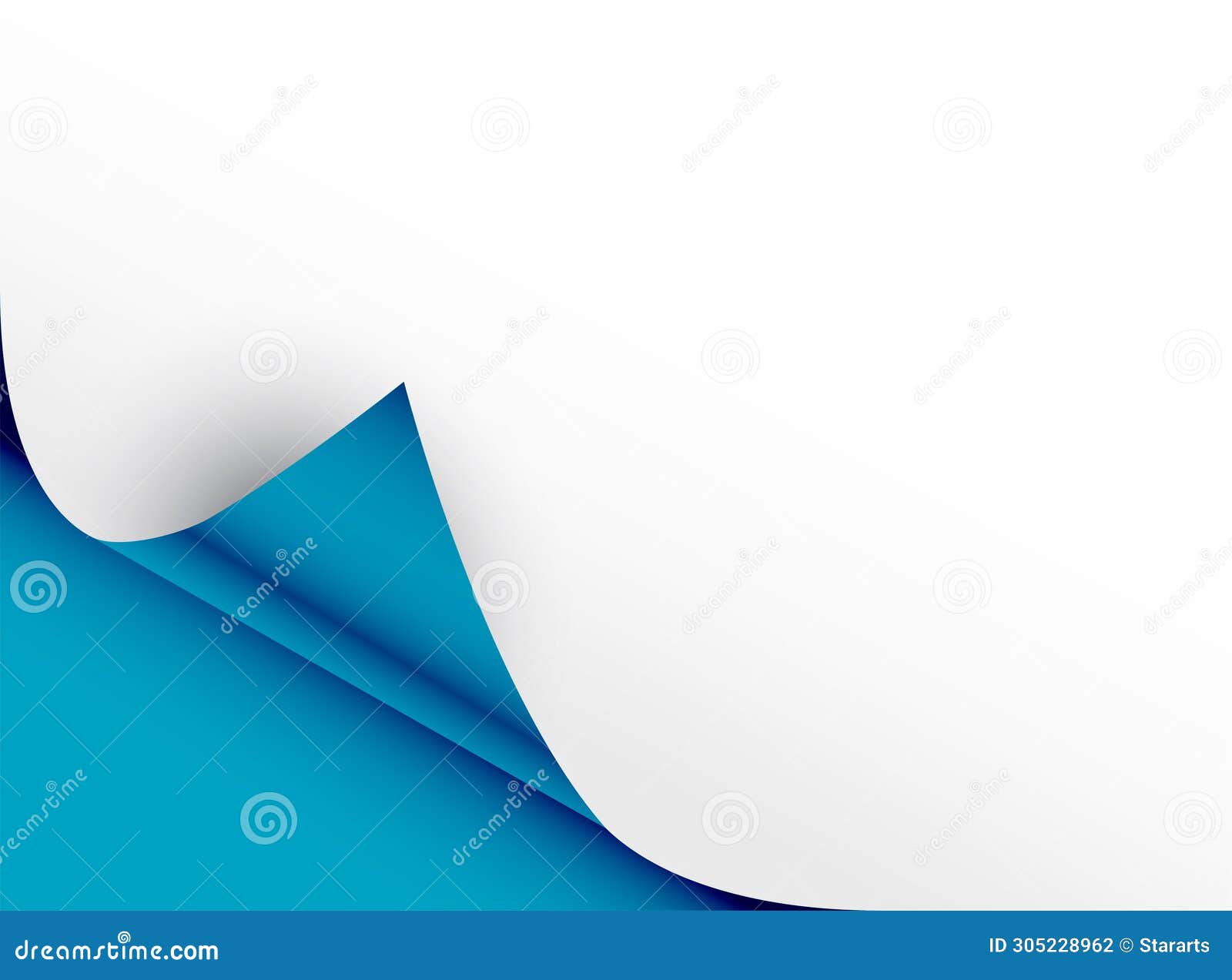 Realistic Empty Paper Fold Corner Mockup Design Stock Illustration ...