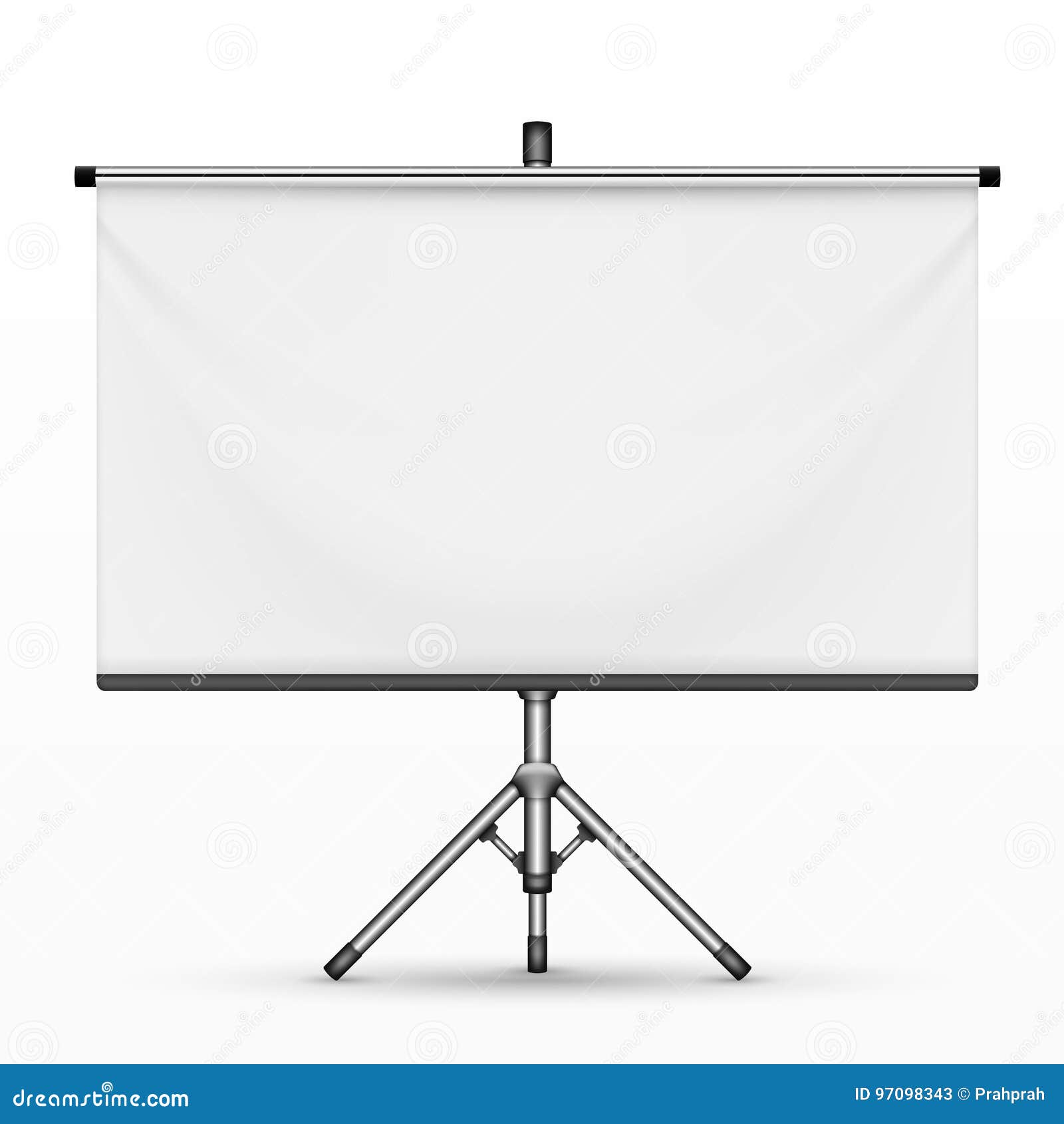 Realistic Empty Projection Screen or Presentation Board Stock ...