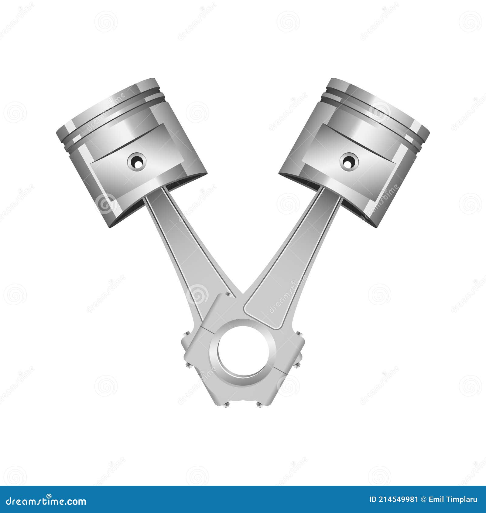 Realistic Engine Piston Vector Design Illustration Stock Vector ...