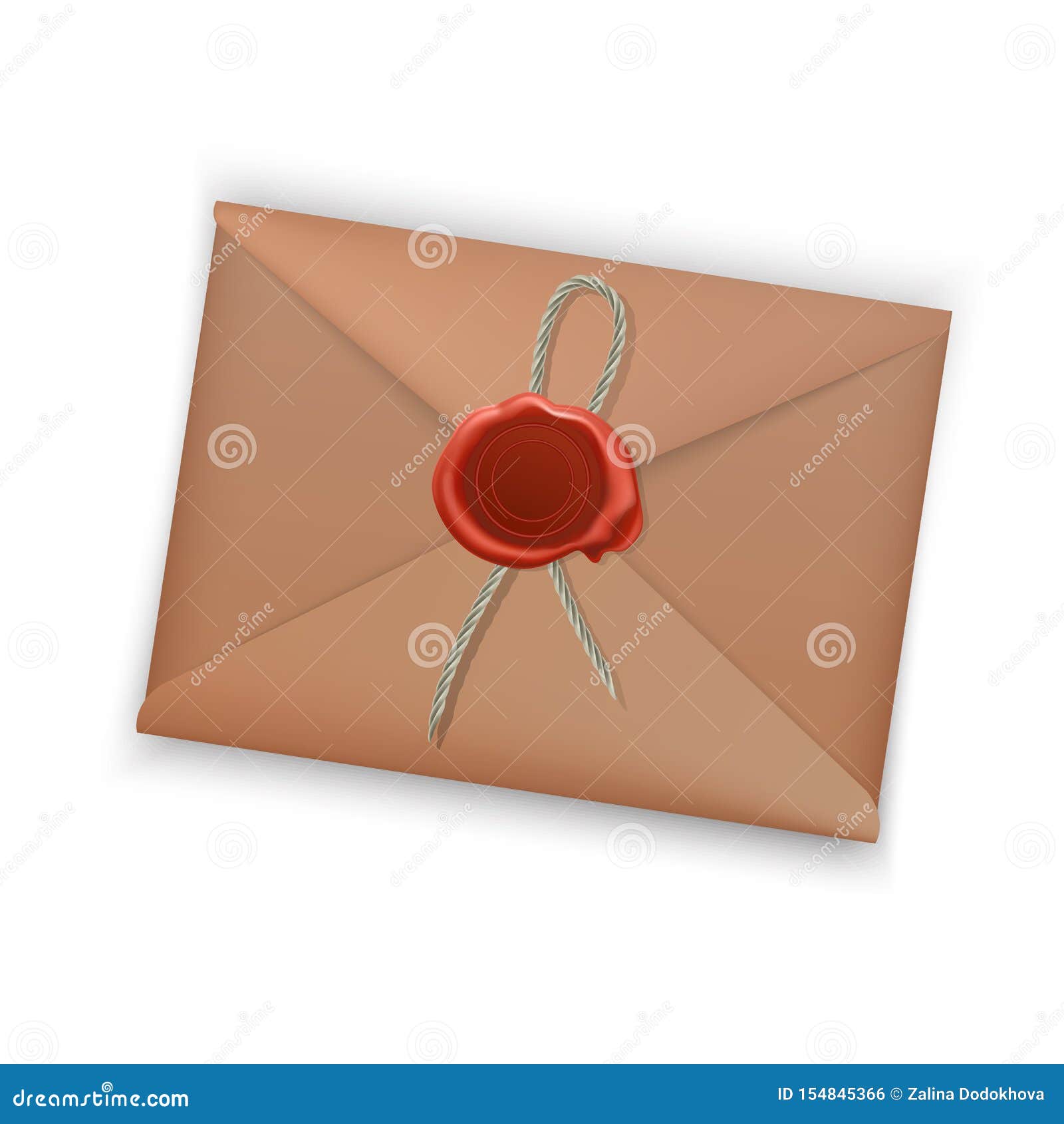 Realistic Envelope Closed Envelope Isolated On White Background. Vector ...