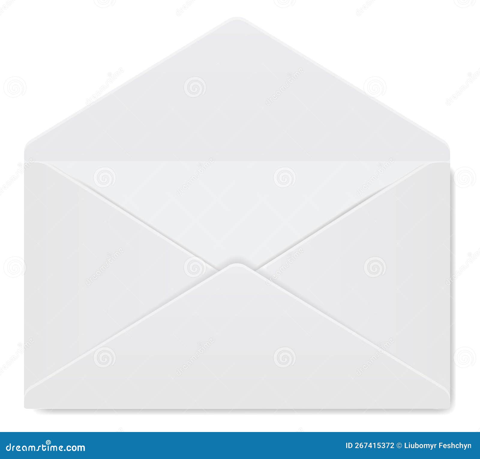 Realistic Envelope. Design Template for Opened Realistic Mockup. Blank ...