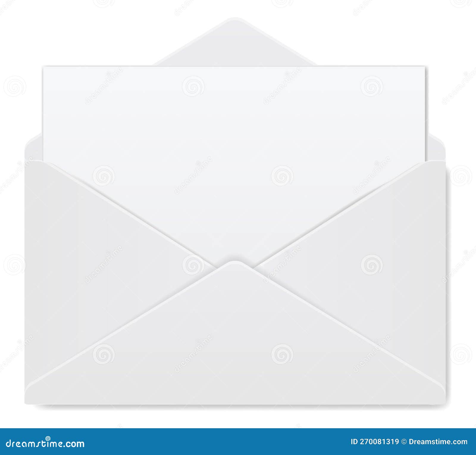 Realistic Envelope. Design Template for Opened Realistic Mockup. Blank ...