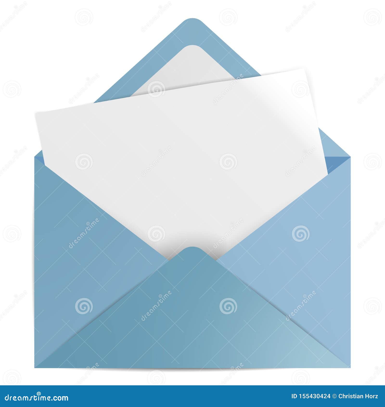 Realistic Envelope and Piece of Paper Illustration Stock Vector ...