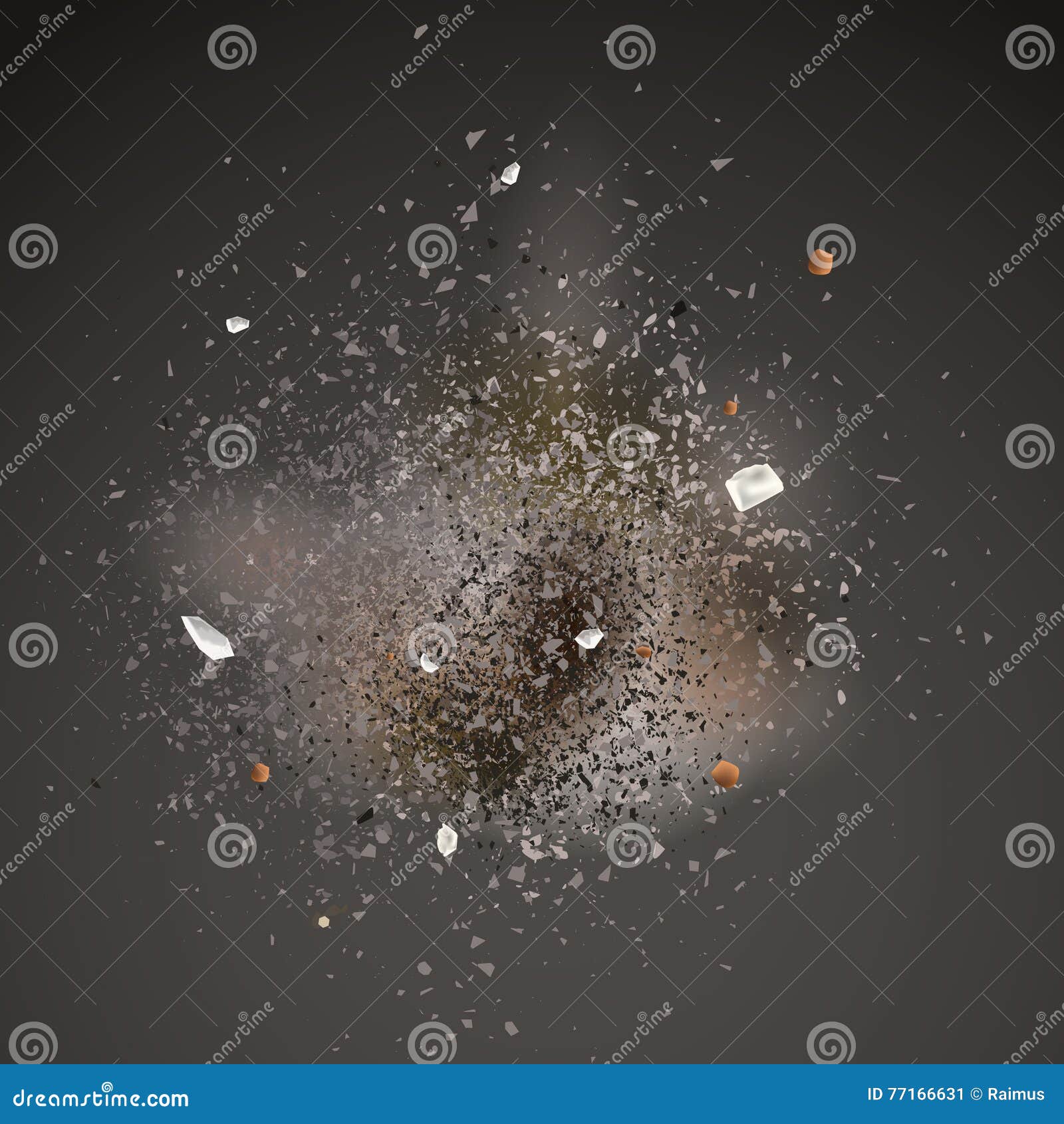 Realistic Explosion Stages Cartoon Vector | CartoonDealer.com #262903875