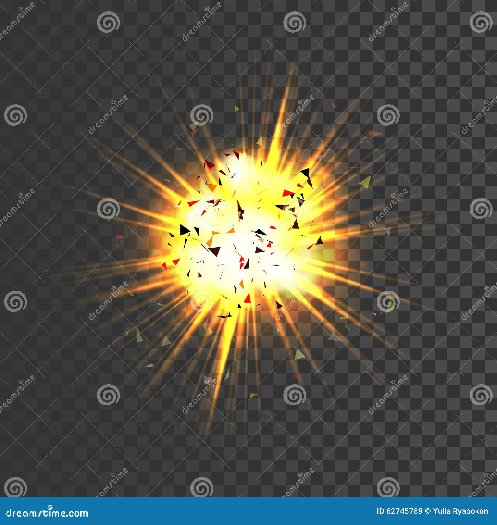 Realistic explosion icon stock vector. Illustration of form - 62745789