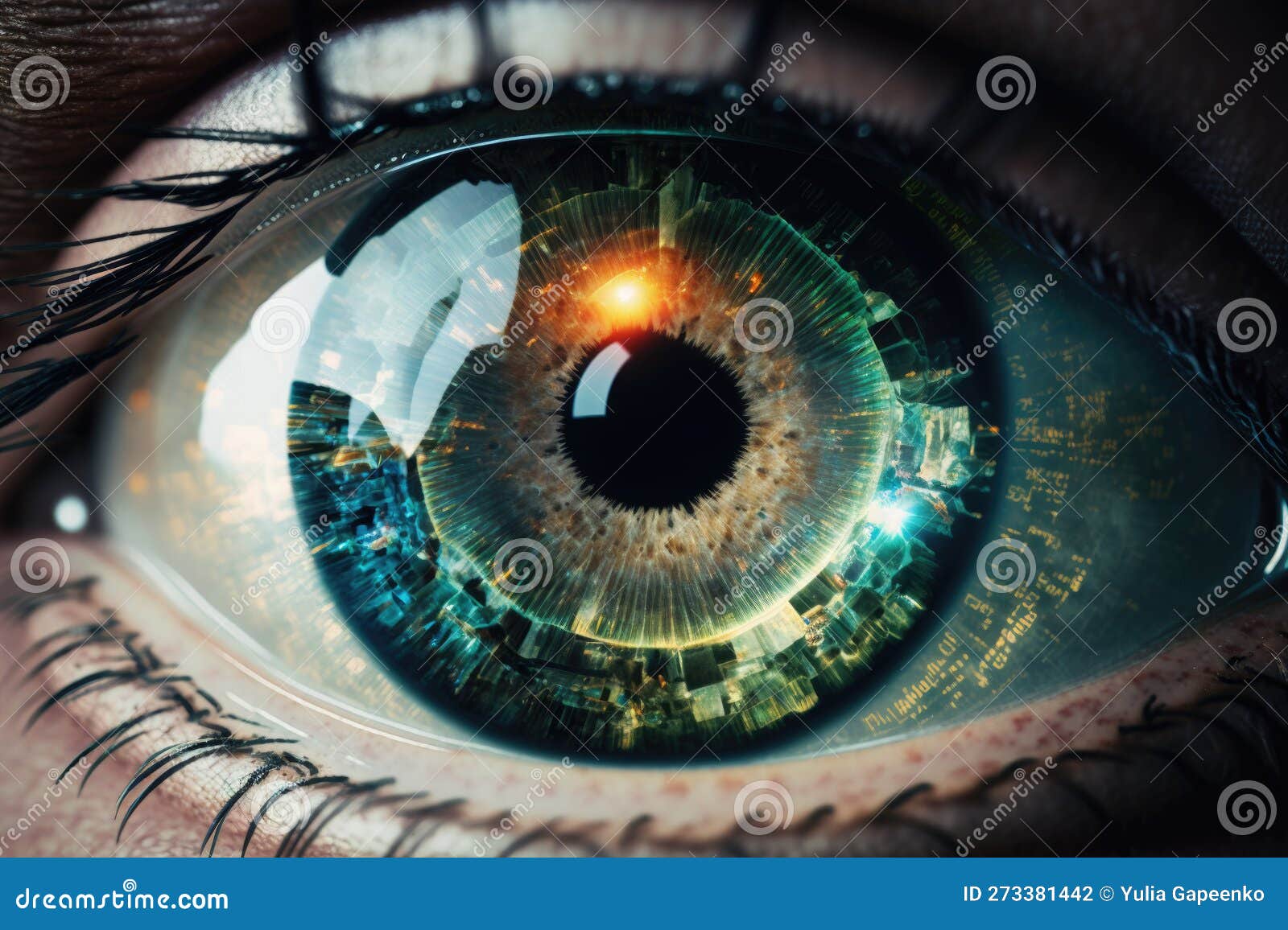 Realistic Eye. Illustration AI Generative Stock Illustration ...
