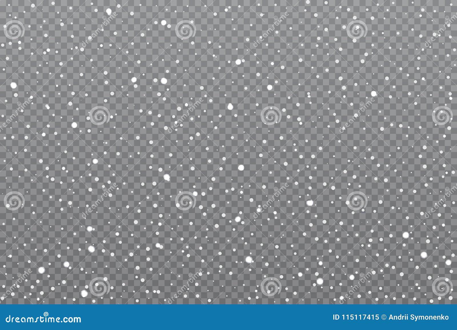 Realistic Falling White Snow Overlay On Transparent Background ...