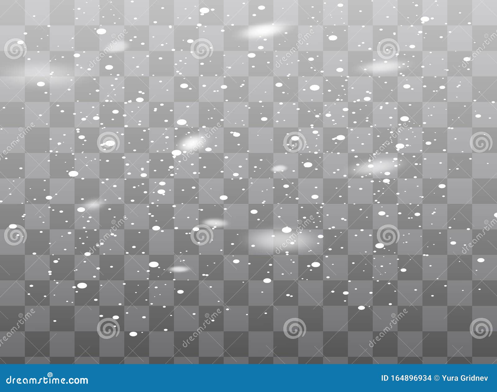 Realistic Falling Snowflakes. Isolated on Transparent Background ...