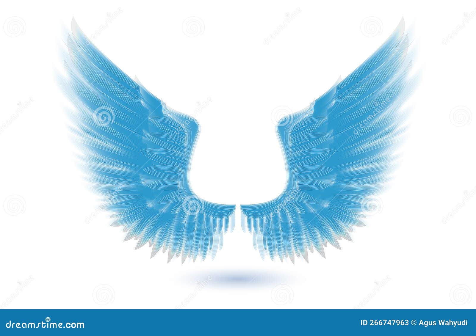 Realistic Fantasy Colorful Angle Wings Isolated. Stock Vector ...