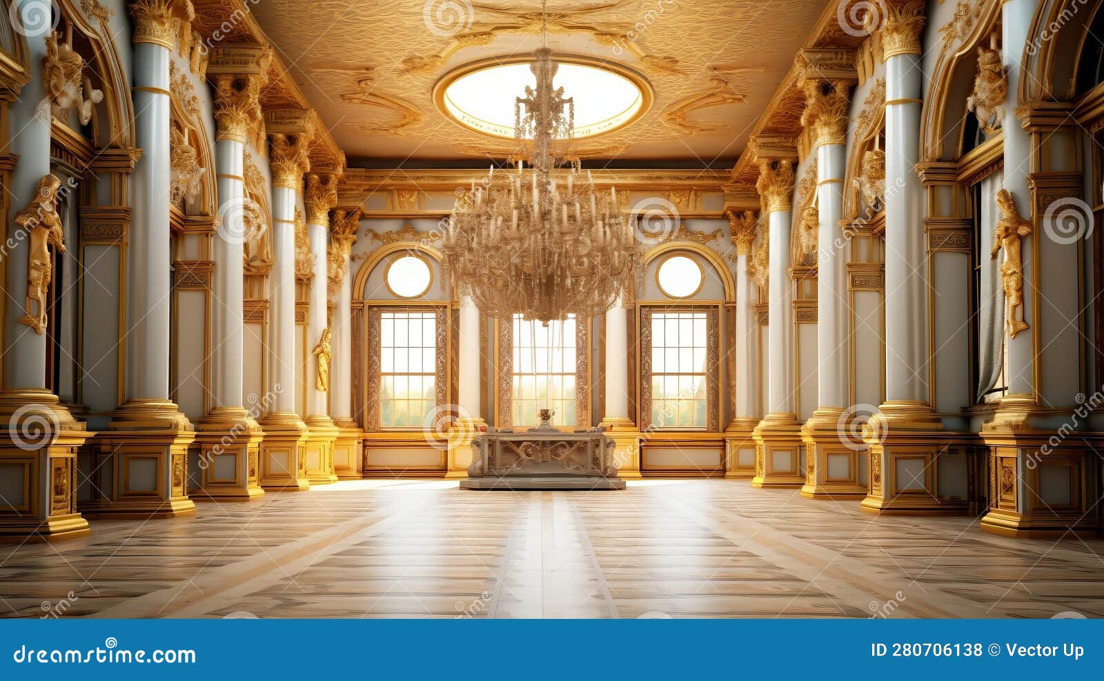 A Realistic Fantasy Interior of the Palace. Generative AI Stock ...