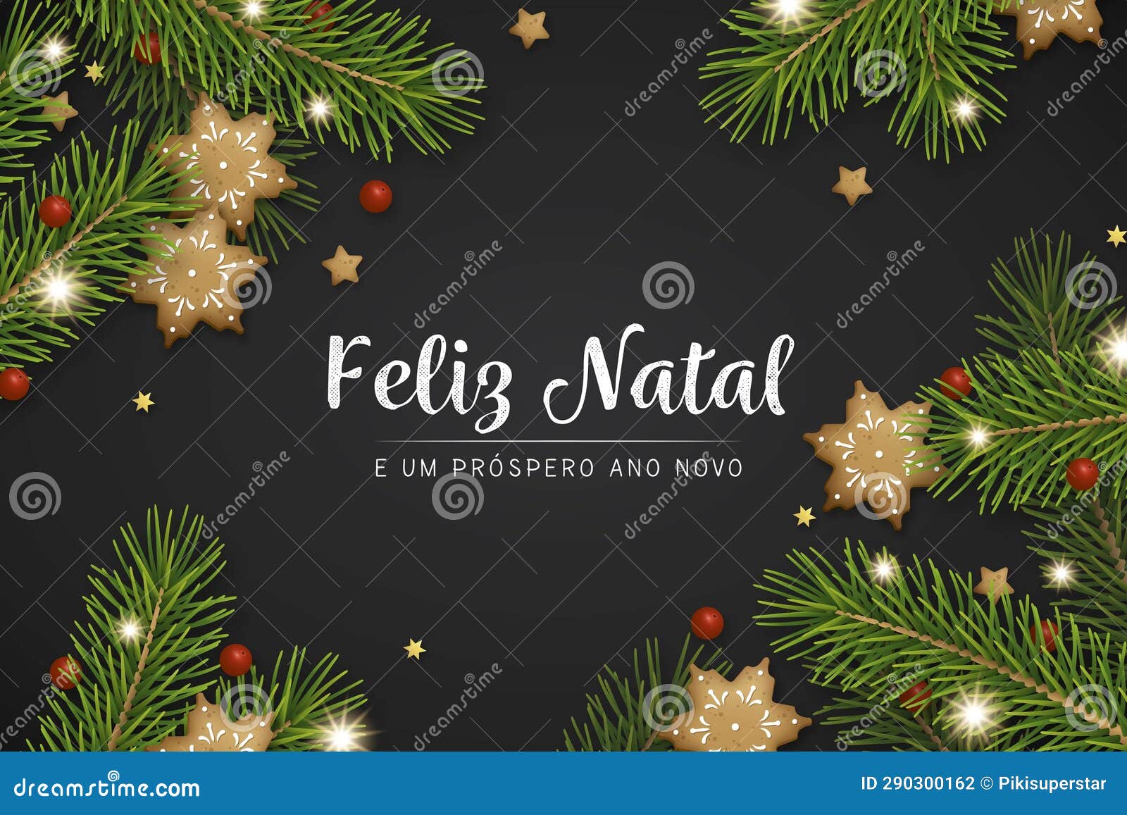 Realistic Feliz Natal Vector Design Illustration Stock Vector ...