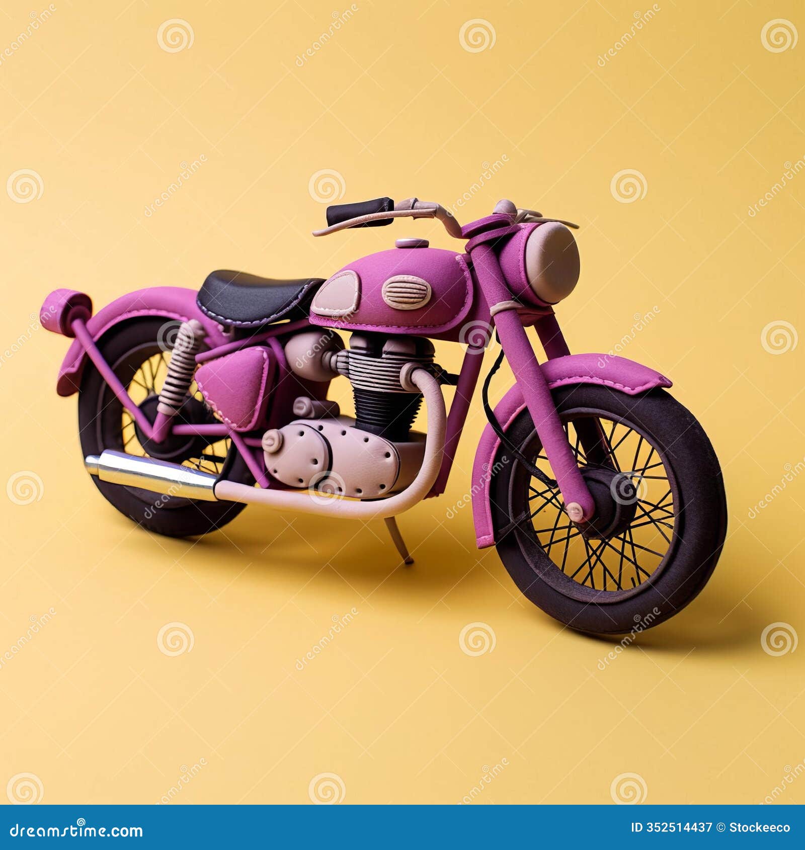 Realistic Felt Enfield on Solid Color Background, Super Cute Design ...