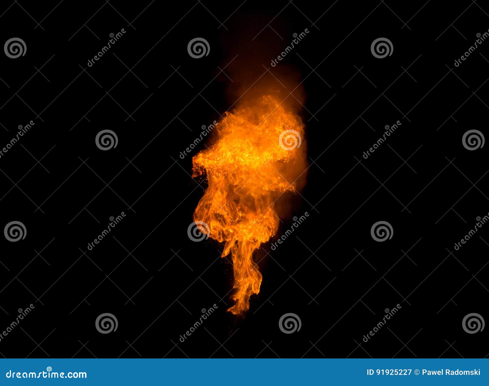 Realistic Fiery Explosion Over a Black Background Stock Image - Image ...